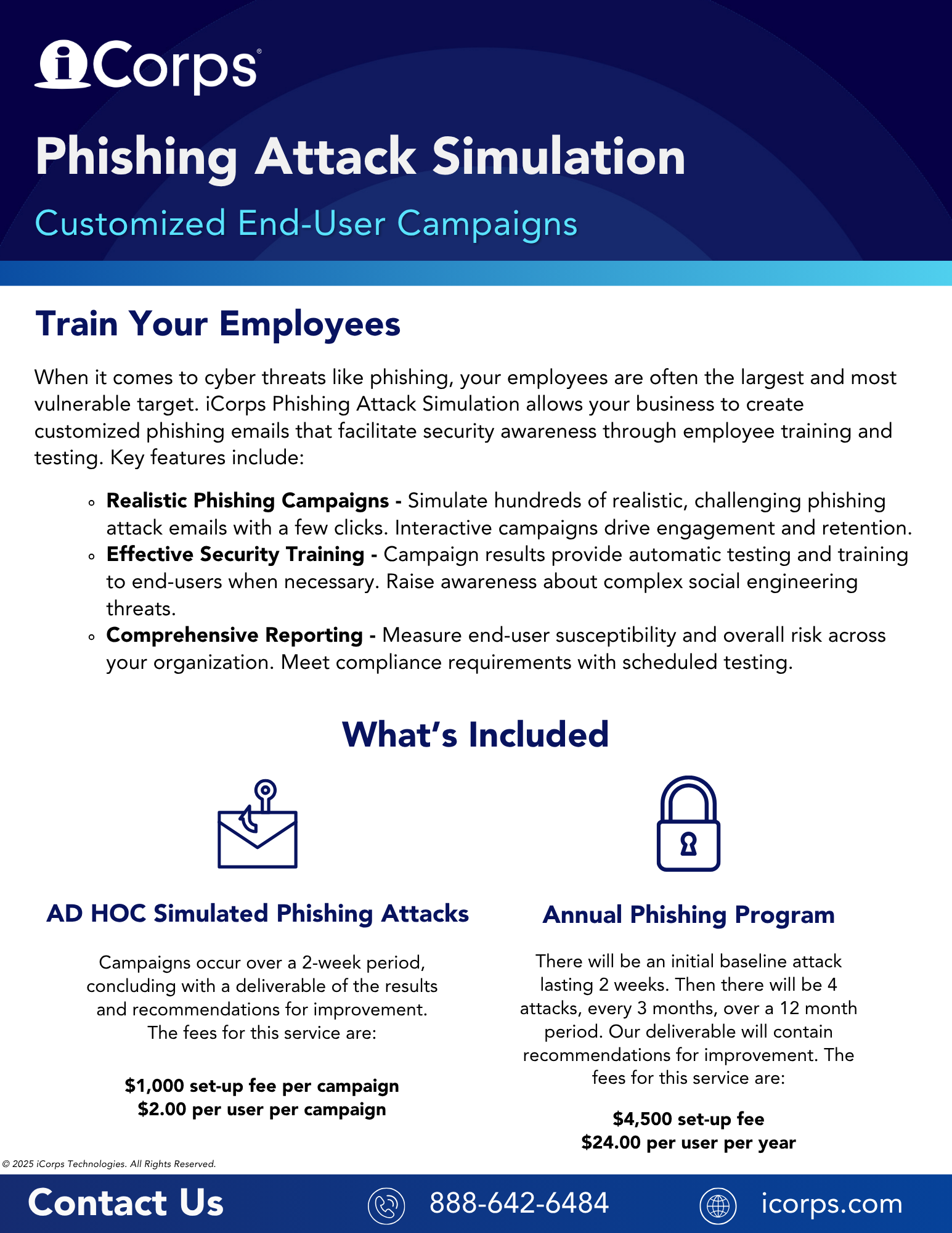 Datasheet: iCorps Phishing Attack Simulation